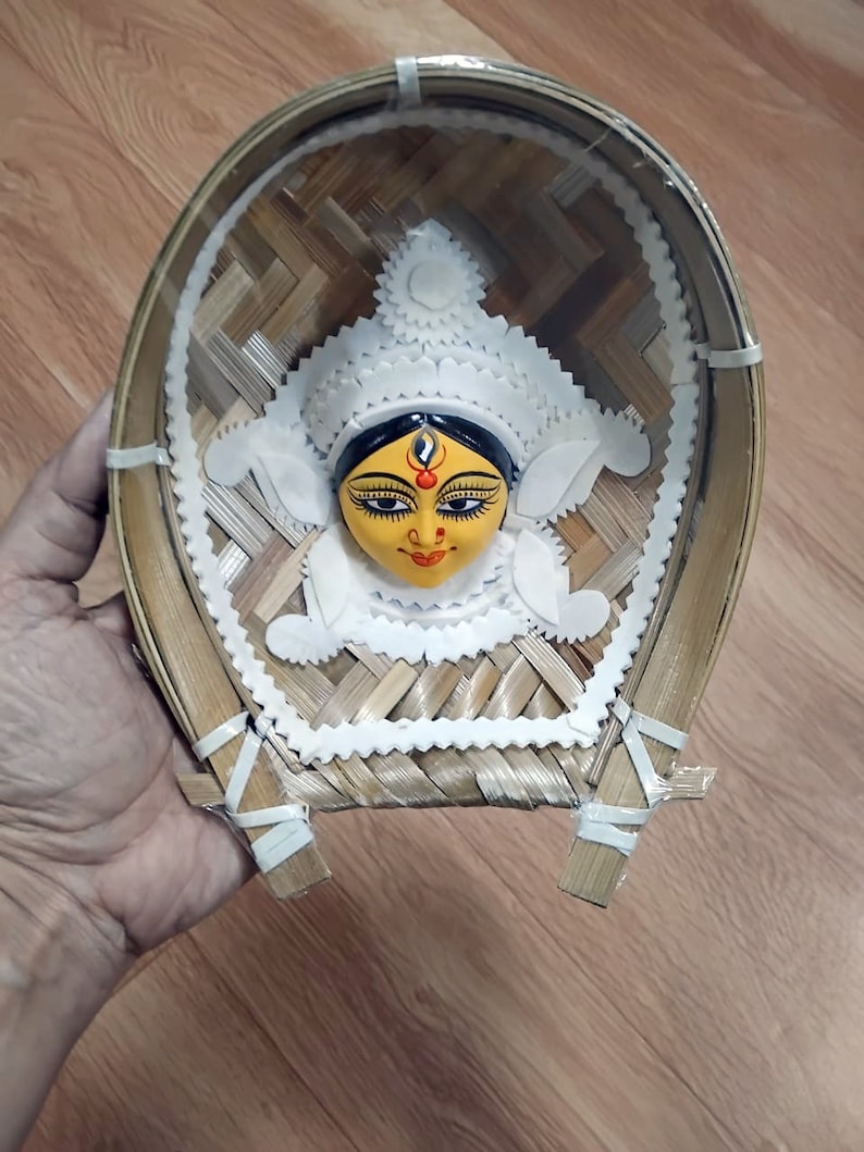 Arushis Terracotta Durga Idol, Maa Durga Face Wall Hanging, Goddess ...