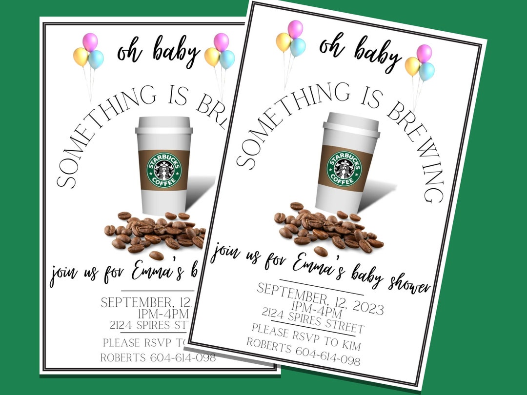 Printable Starbucks Baby Shower Invitation - Etsy