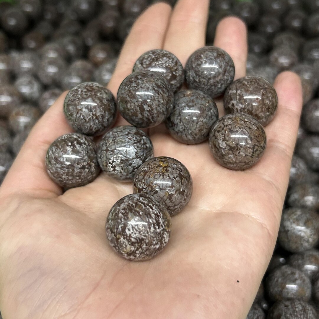 2cm Natural Grey Snowflake Stone Sphere,crystal Sphere,grey Snowflake ...