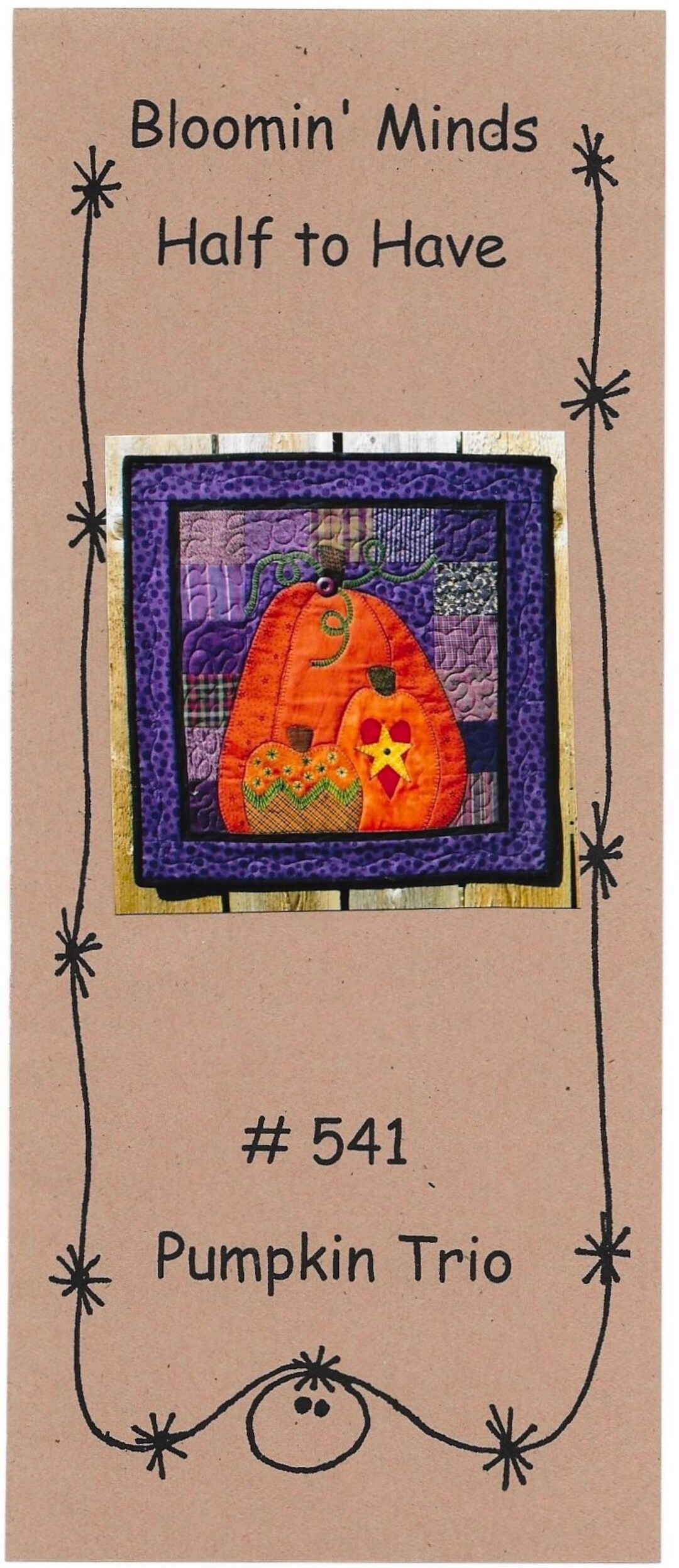 PUMPKIN TRIO Quilt Pattern | 20" Wall, Door Hanger | Bloomin' Minds ...