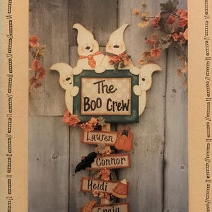 Halloween Woodcraft Pattern Lighted Designs Ghost, Pumpkin, Witch ...