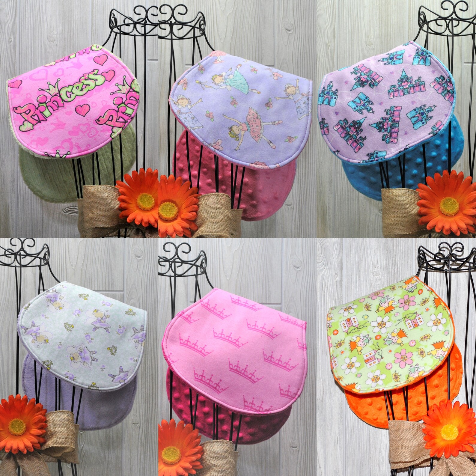 Large, 3 Layers, Extra Absorbent, Contoured, Baby Burp Cloth | Flannel ...