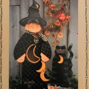 Halloween Woodcraft Pattern Lighted Designs Ghost, Pumpkin, Witch ...