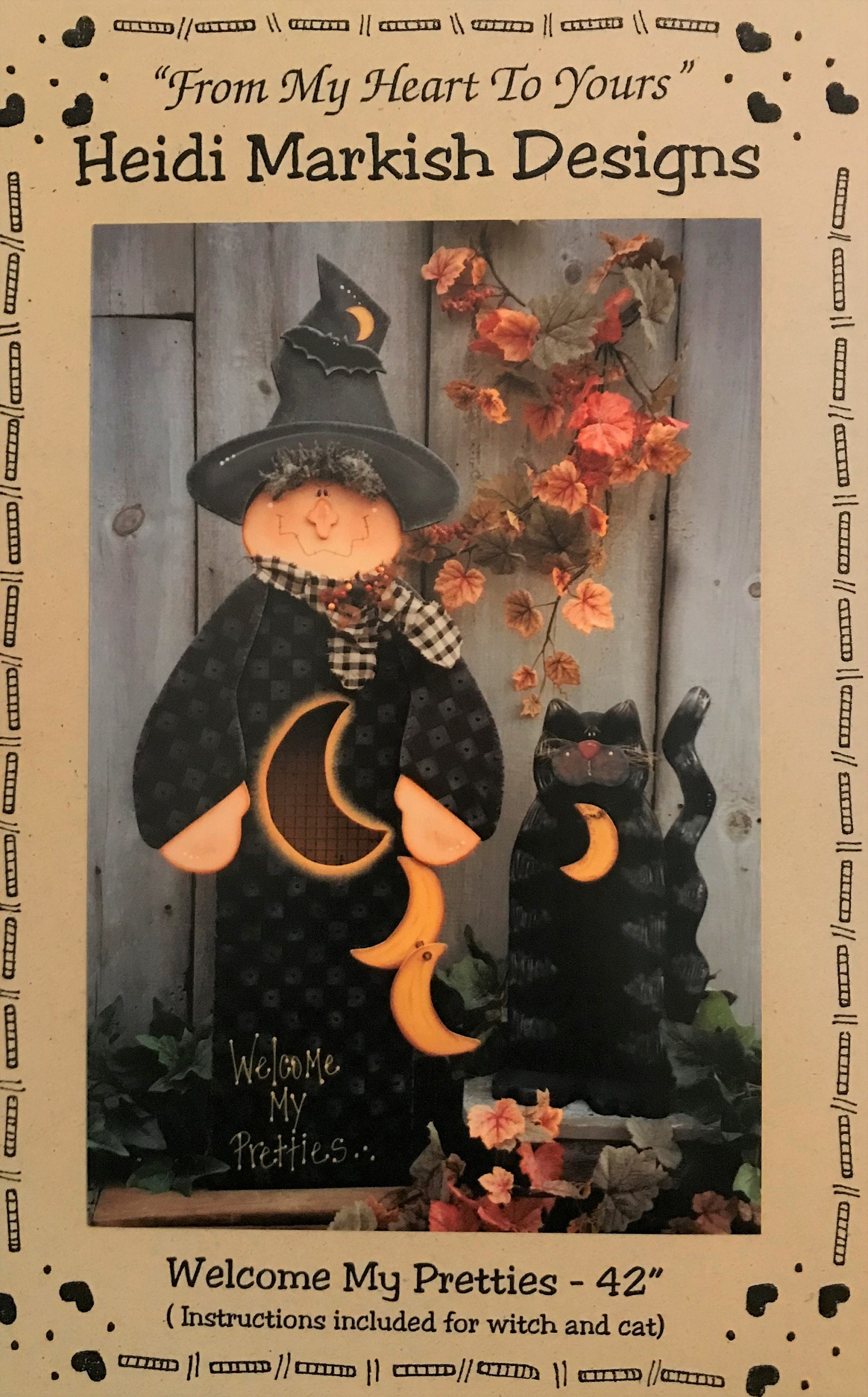 Halloween Woodcraft Pattern Lighted Designs Ghost, Pumpkin, Witch ...