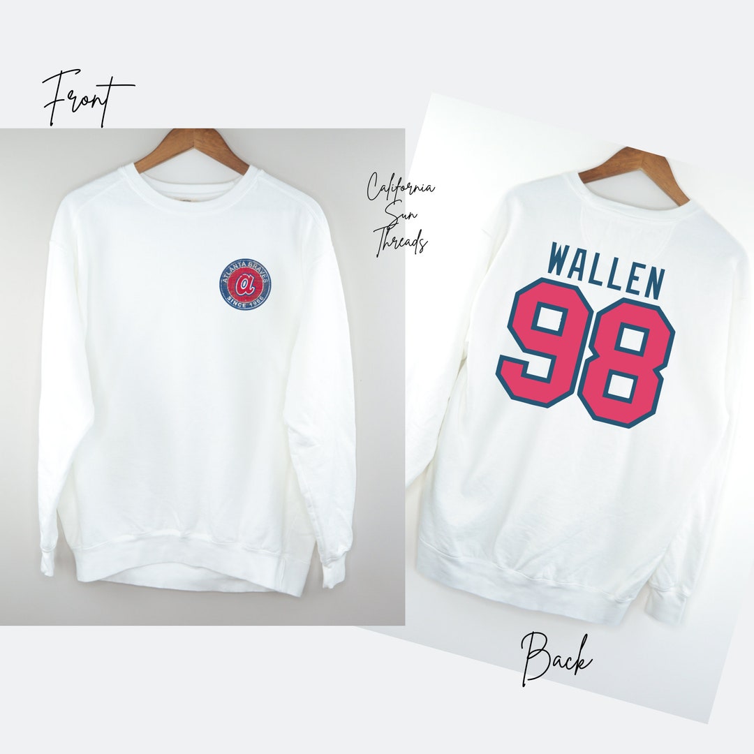 98' Braves Morgan Wallen Crewneck, Wallen Sweatshirt, Morgan Wallen ...