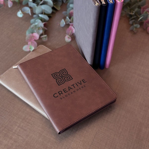 Custom Logo Portfolio Leather - Etsy
