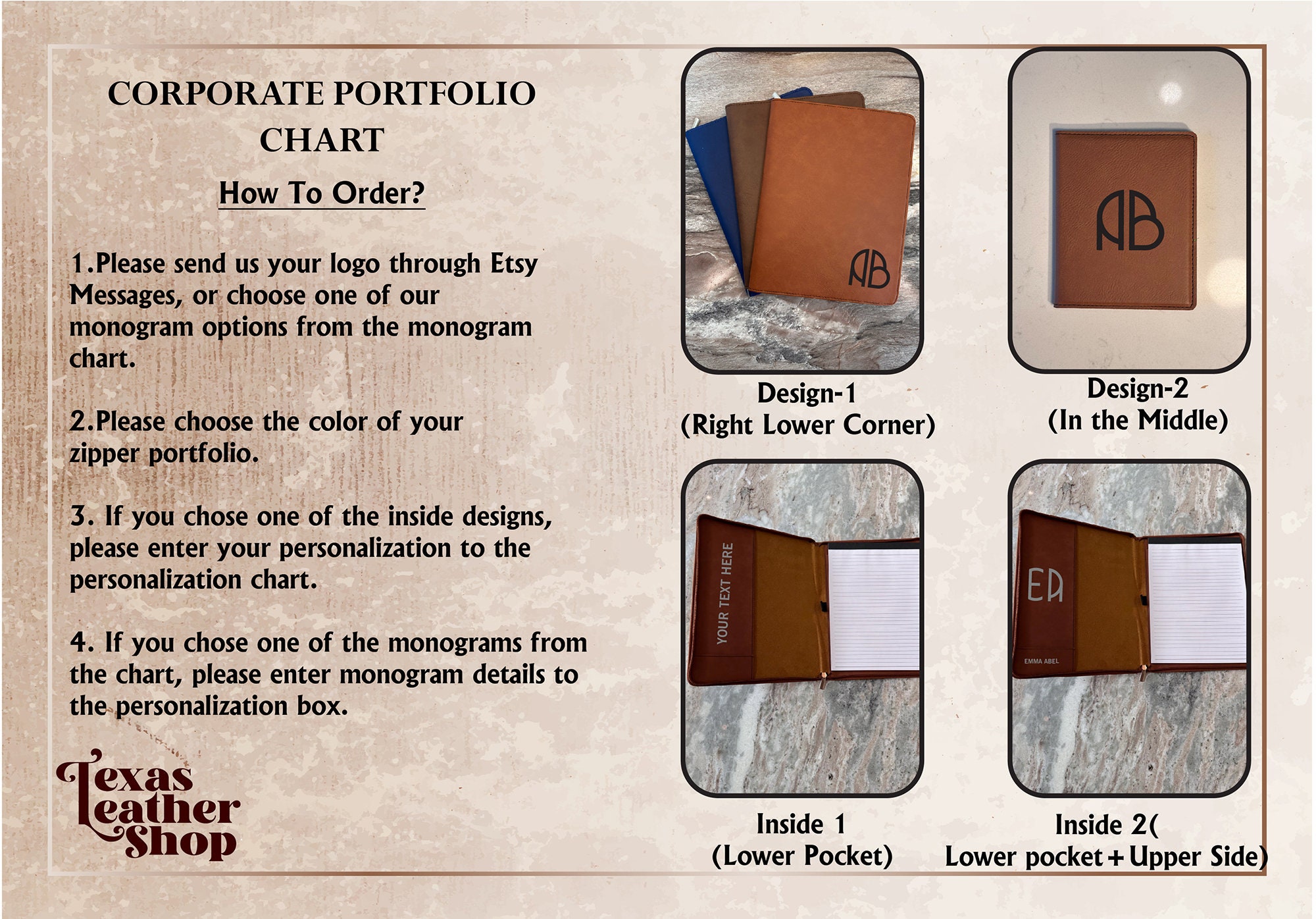Personalized Company Portfolio, Custom Refillable Corporate Portfolio ...