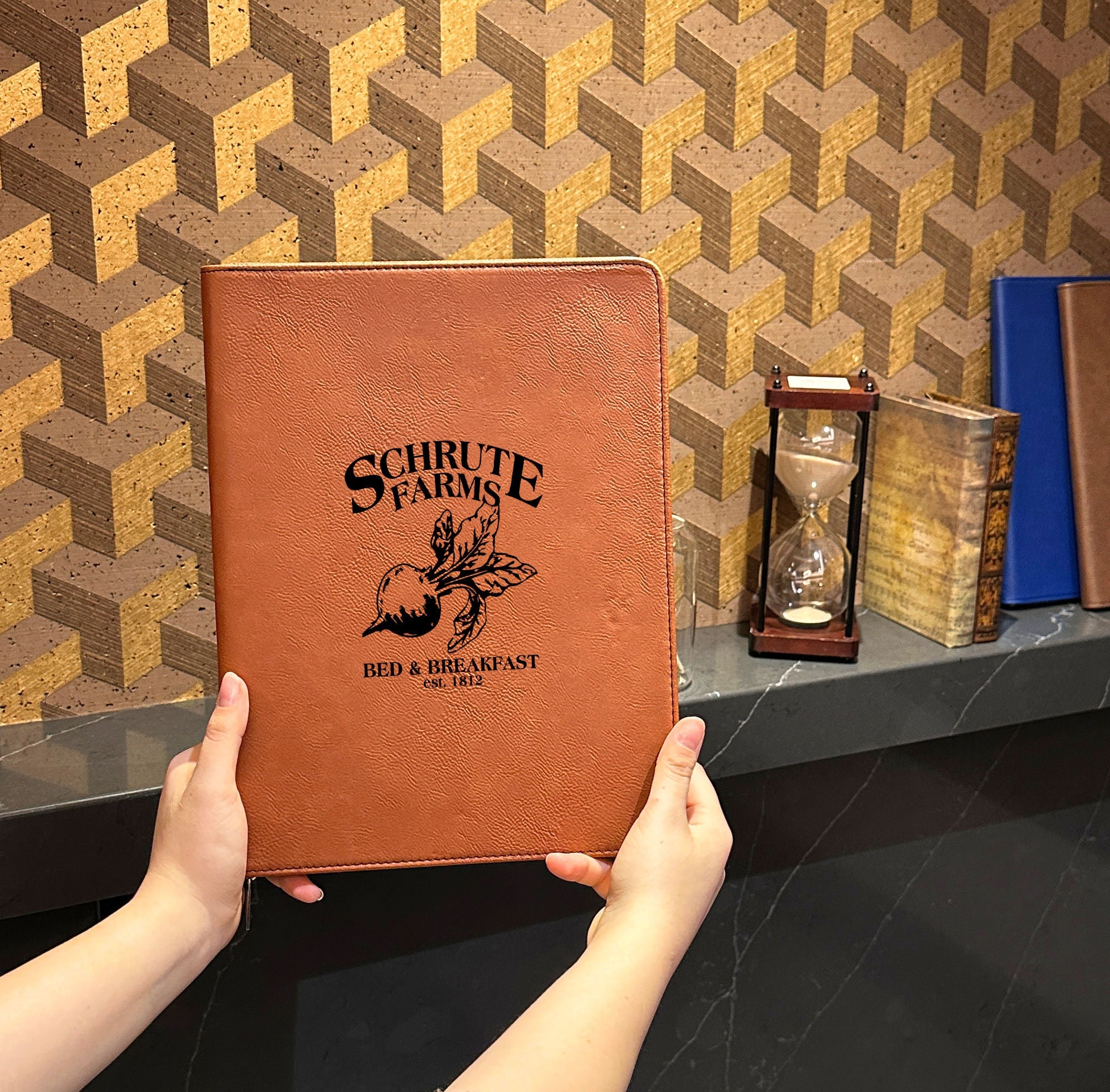 Schrute Farms the Office Portfolio, Dwight Schrute Vegan Leather ...