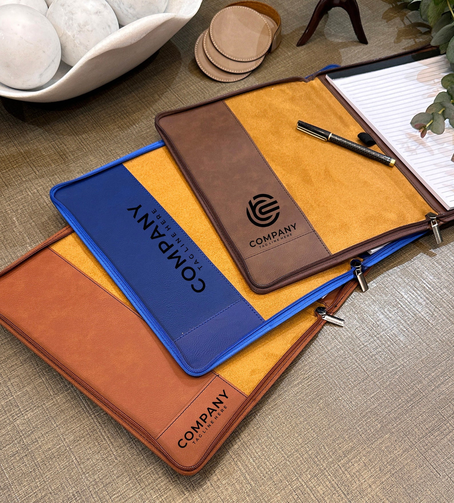 Personalized Company Portfolio, Custom Refillable Corporate Portfolio ...