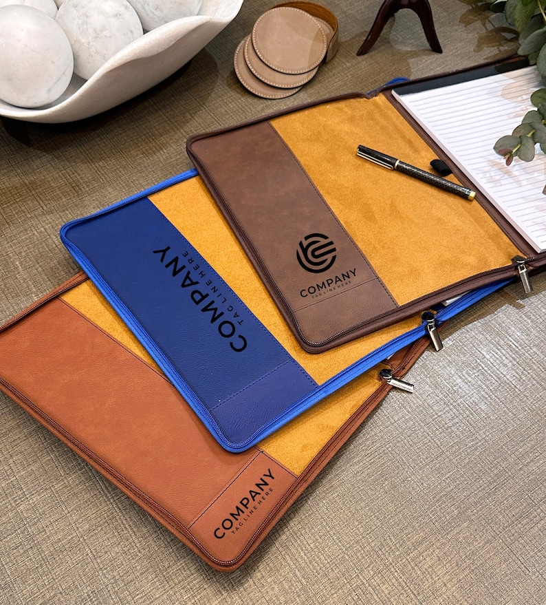 Personalized Company Portfolio, Custom Refillable Corporate Portfolio ...