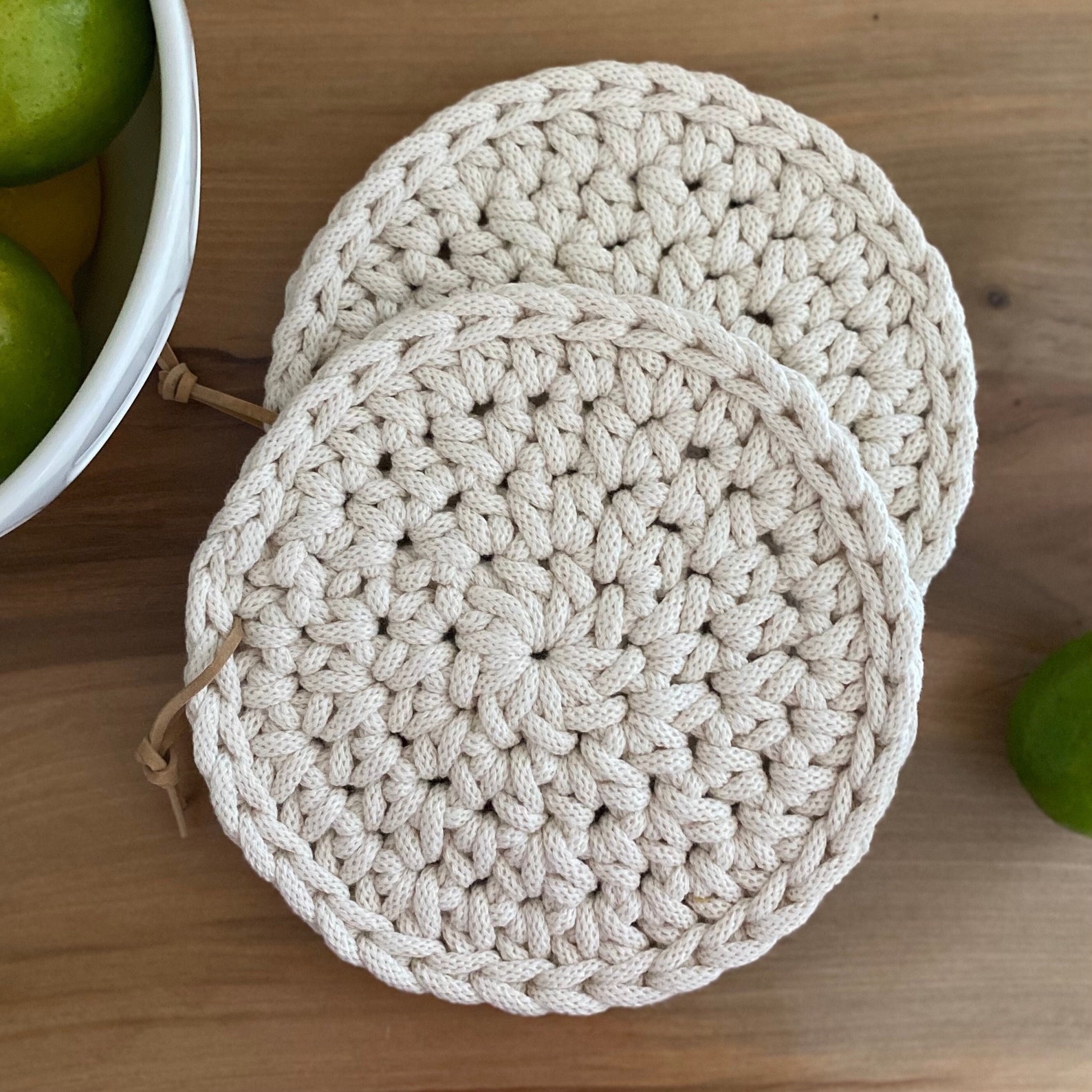 Handmade Round Crochet Trivet, Farmhouse Trivet, Modern Farmhouse ...