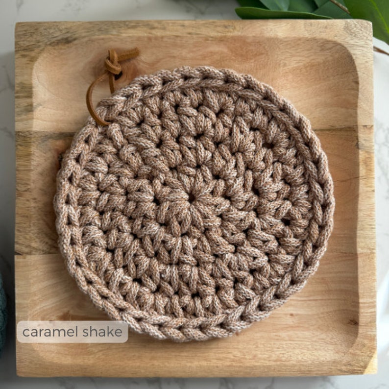 Handmade Round Crochet Trivet, Farmhouse Trivet, Modern Farmhouse ...