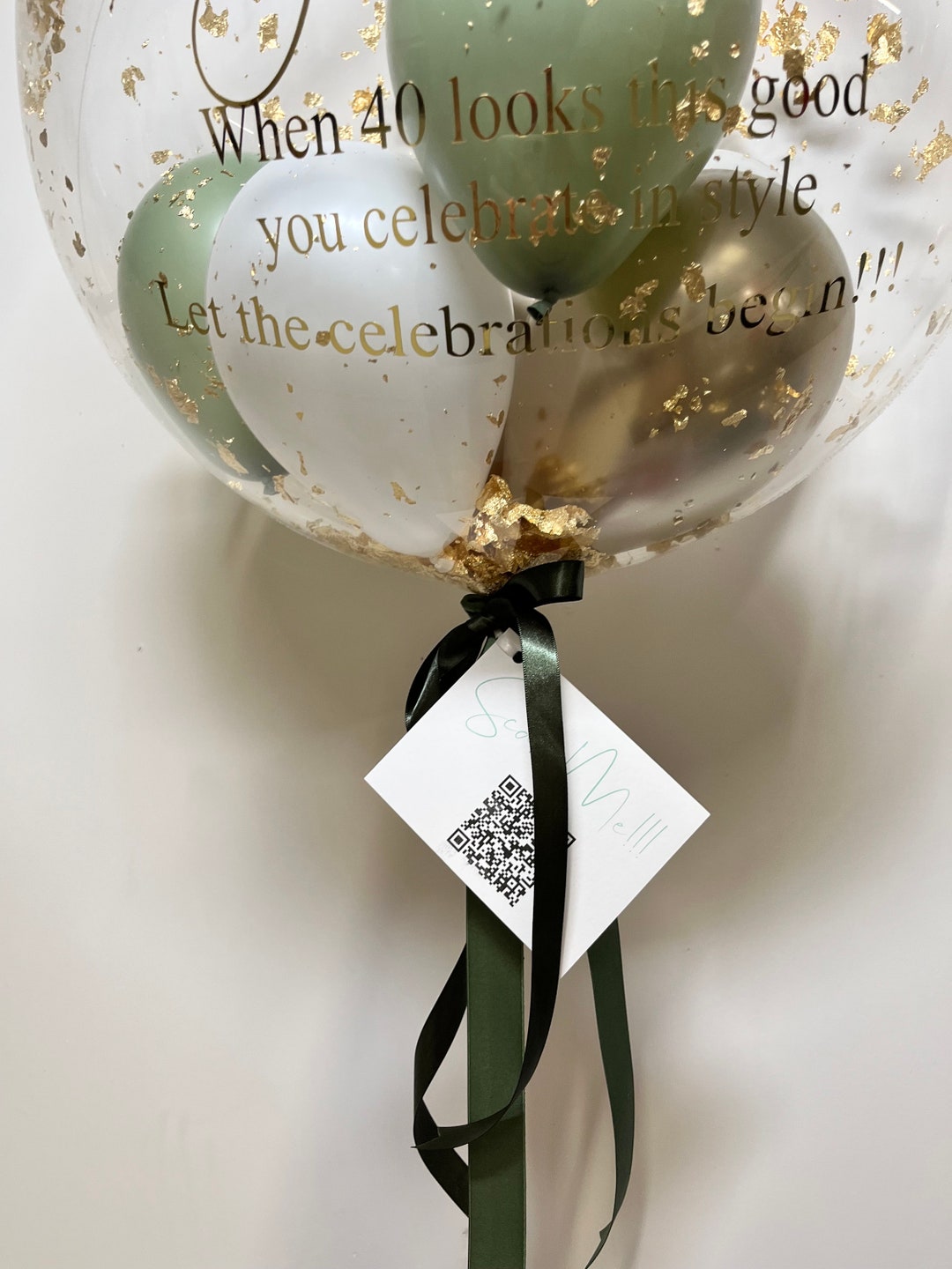 24 Surprise QR CODE Personalised Bubble Balloon. Order Before 10am for ...