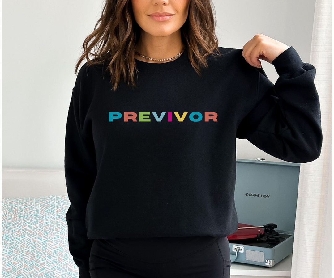 PREVIVOR Sweatshirt Brca Awareness Sweatshirt Mastectomy Hysterectomy ...