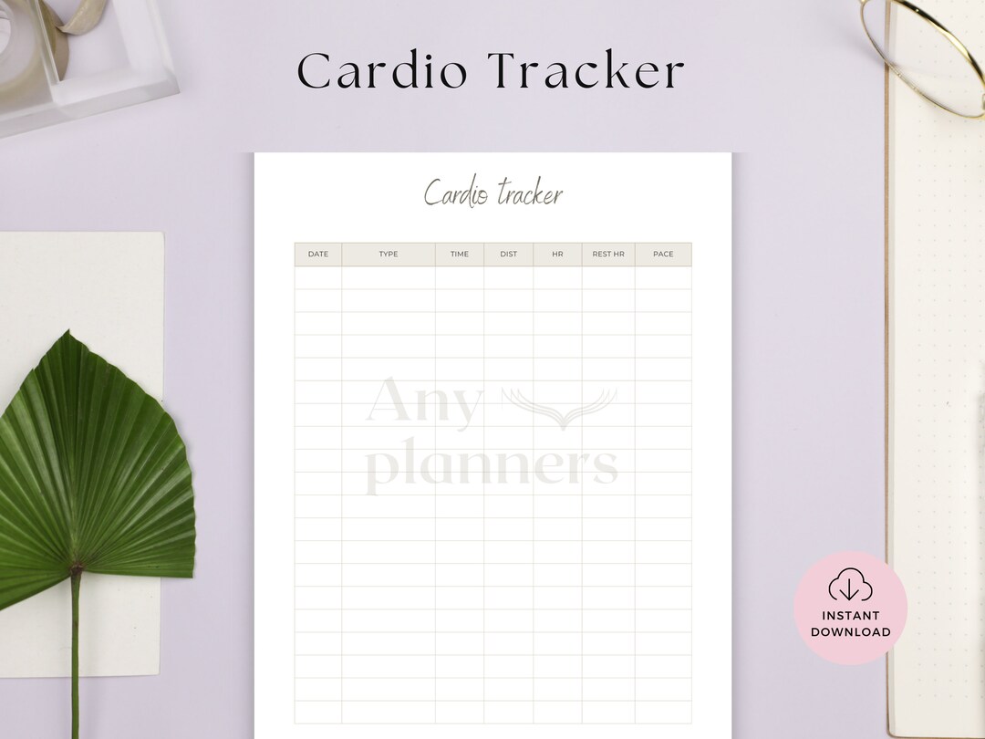 Walking Tracker Printable Cardio Tracker Fitness Planner - Etsy