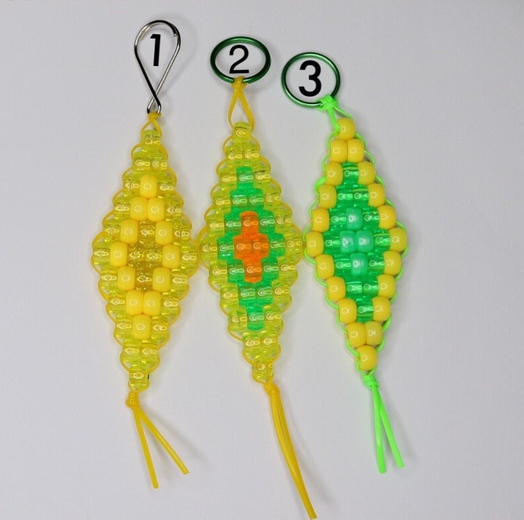 Diamond Pony Bead Keychain - Etsy