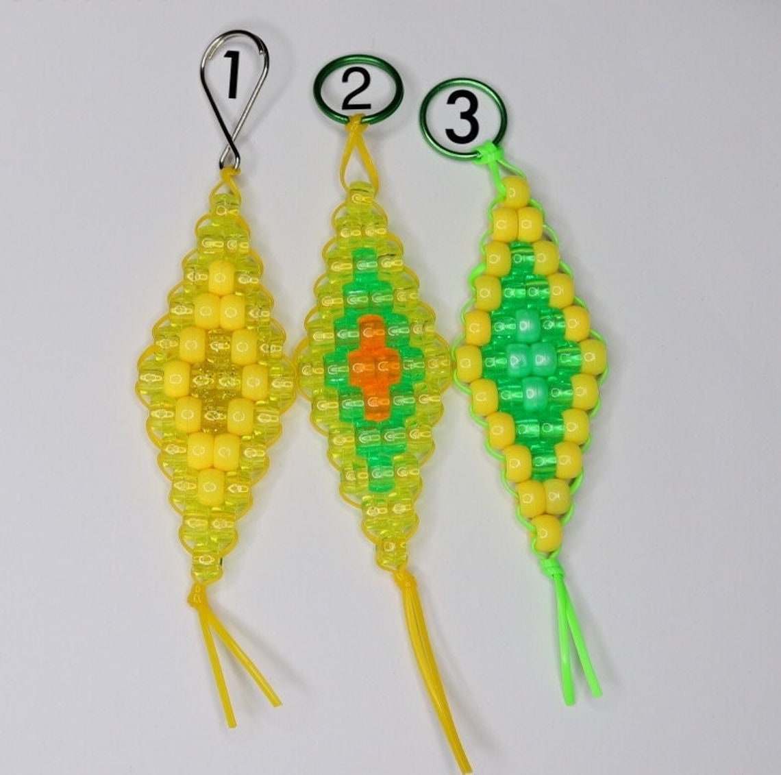 Diamond Pony Bead Keychain - Etsy