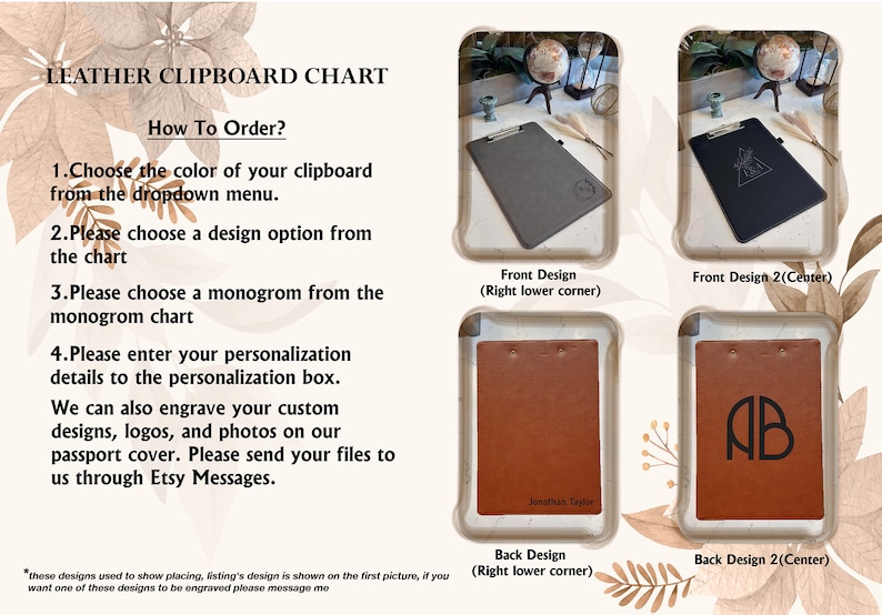 Custom Coach Name Engraved Leather Clipboard Personalized - Etsy