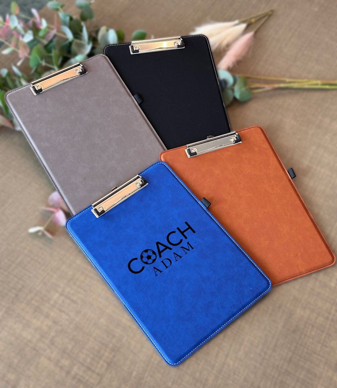Custom Coach Name Engraved Leather Clipboard Personalized - Etsy