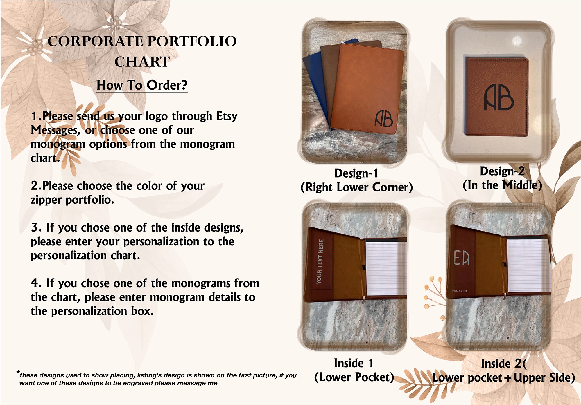 Custom Leather Portfolio Couple Initials Leather Portfolio - Etsy