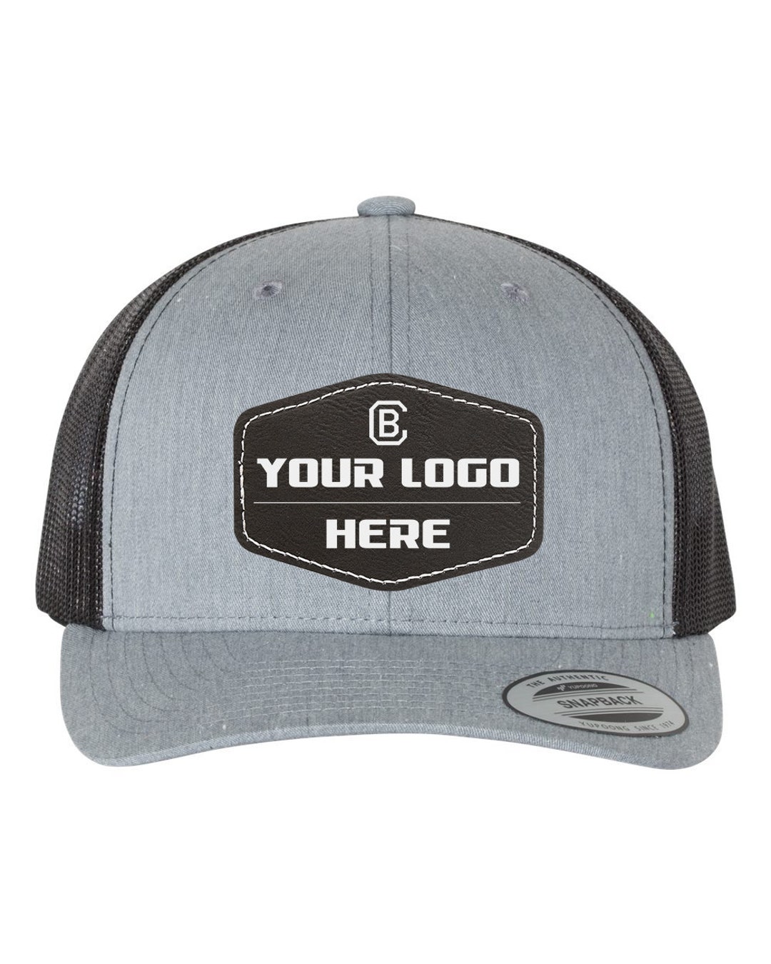 Custom Design Hat, Mesh Back Trucker Hat With Custom Leather Patch ...