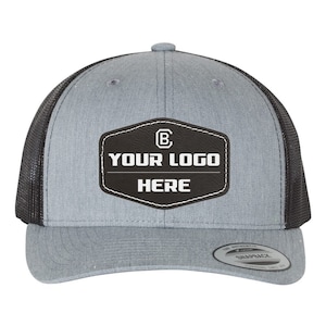 Custom Design Hat, Mesh Back Trucker Hat With Custom Leather Patch ...