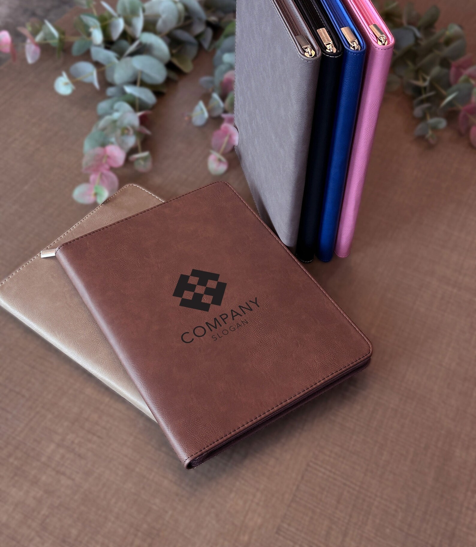 Personalized Engraved Company Portfolio, Custom Company Logo Portfolio ...