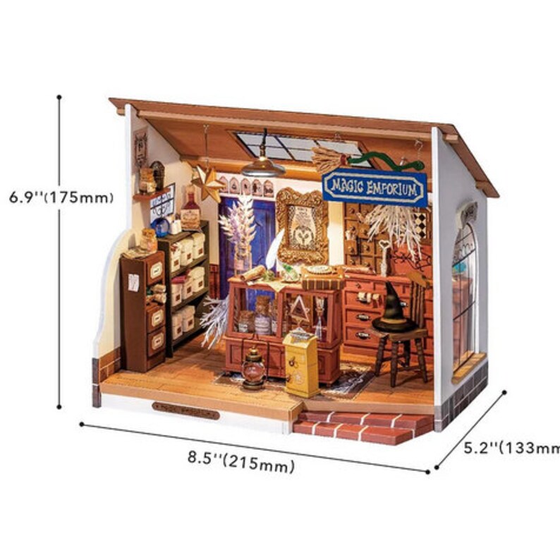 Magic Emporium DIY Wooden Miniature Dollhouse 1 24 Handmade - Etsy