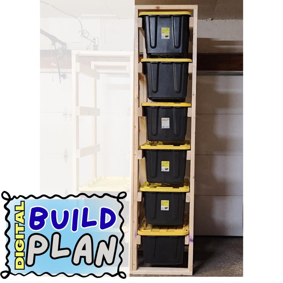 DIY 2x4 Storage Rack Build Plan – Fits Six 27-gallon Totes | Beginner ...