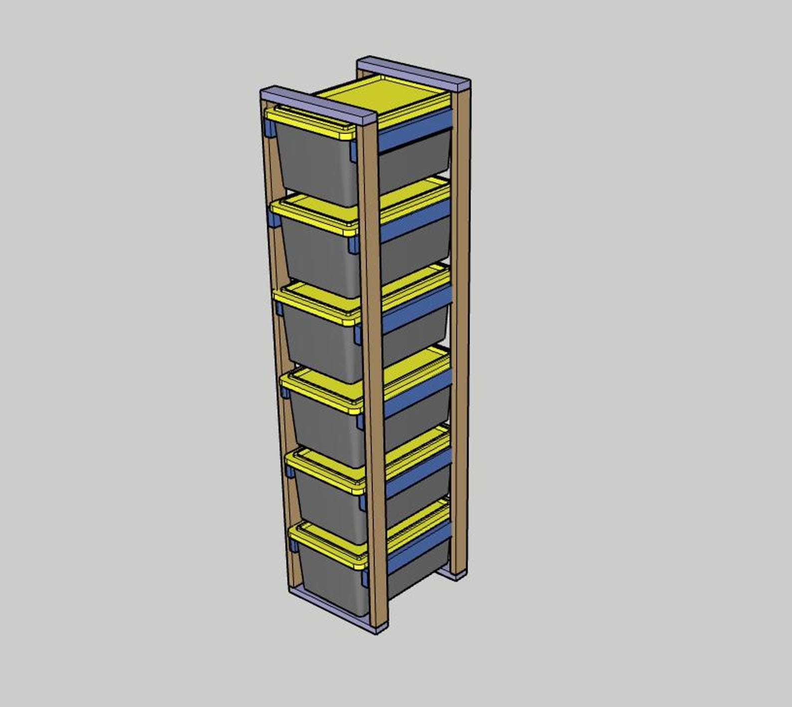 DIY 2x4 Storage Rack Build Plan – Fits Five 27-gallon Totes | Beginner ...