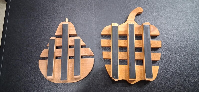 Handmade Cedar & Pine Trivets | Pear and Bell Pepper - Etsy