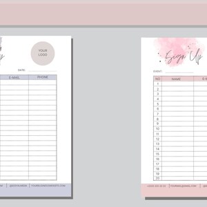 Editable Sign up Sheet Template, Printable Sign up Template, Event Sign ...