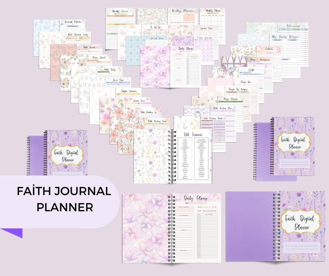 Faith Planner Bible Journal Printable, Digital Download, Instant ...