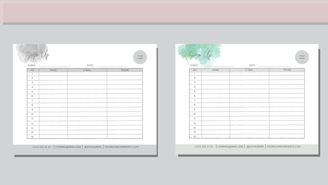Editable Sign up Sheet Template, Printable Sign up Template, Event Sign ...