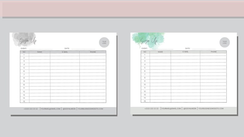 Editable Sign up Sheet Template, Printable Sign up Template, Event Sign ...