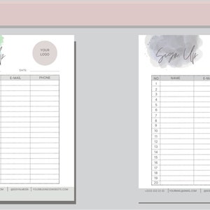 Editable Sign up Sheet Template, Printable Sign up Template, Event Sign ...