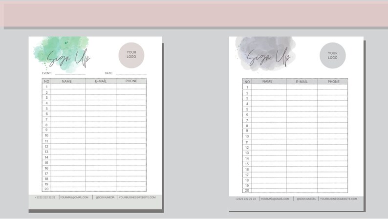 Editable Sign up Sheet Template, Printable Sign up Template, Event Sign ...