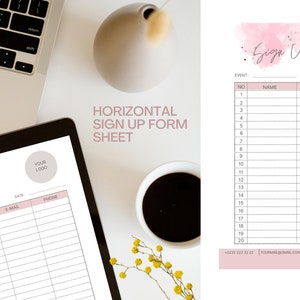 Editable Sign up Sheet Template, Printable Sign up Template, Event Sign ...