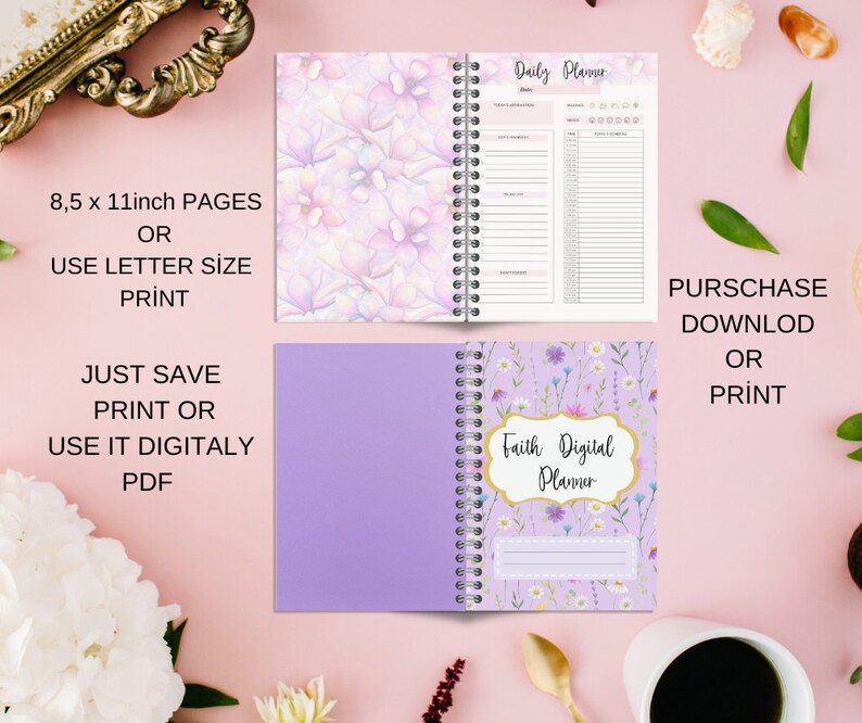 Faith Planner Bible Journal Printable, Digital Download, Instant ...