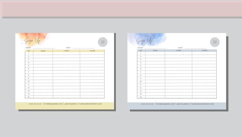 Editable Sign up Sheet Template, Printable Sign up Template, Event Sign ...