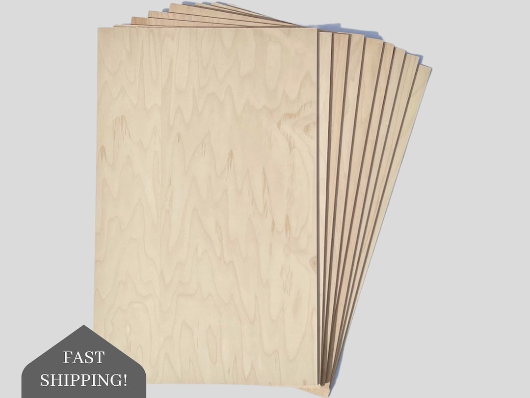 1/4" Maple Plywood, 5.2mm 12x19 Wood Sheets, Glowforge, 10 Sheets, CNC ...