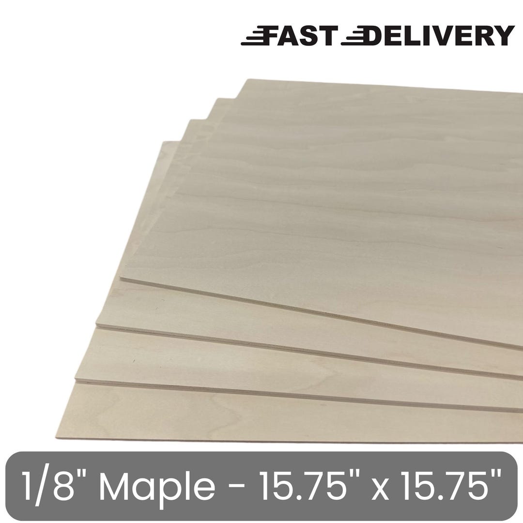 1/8” Maple Sheets, Laser Cut Plywood for Glowforge and Engraving, 3mm ...