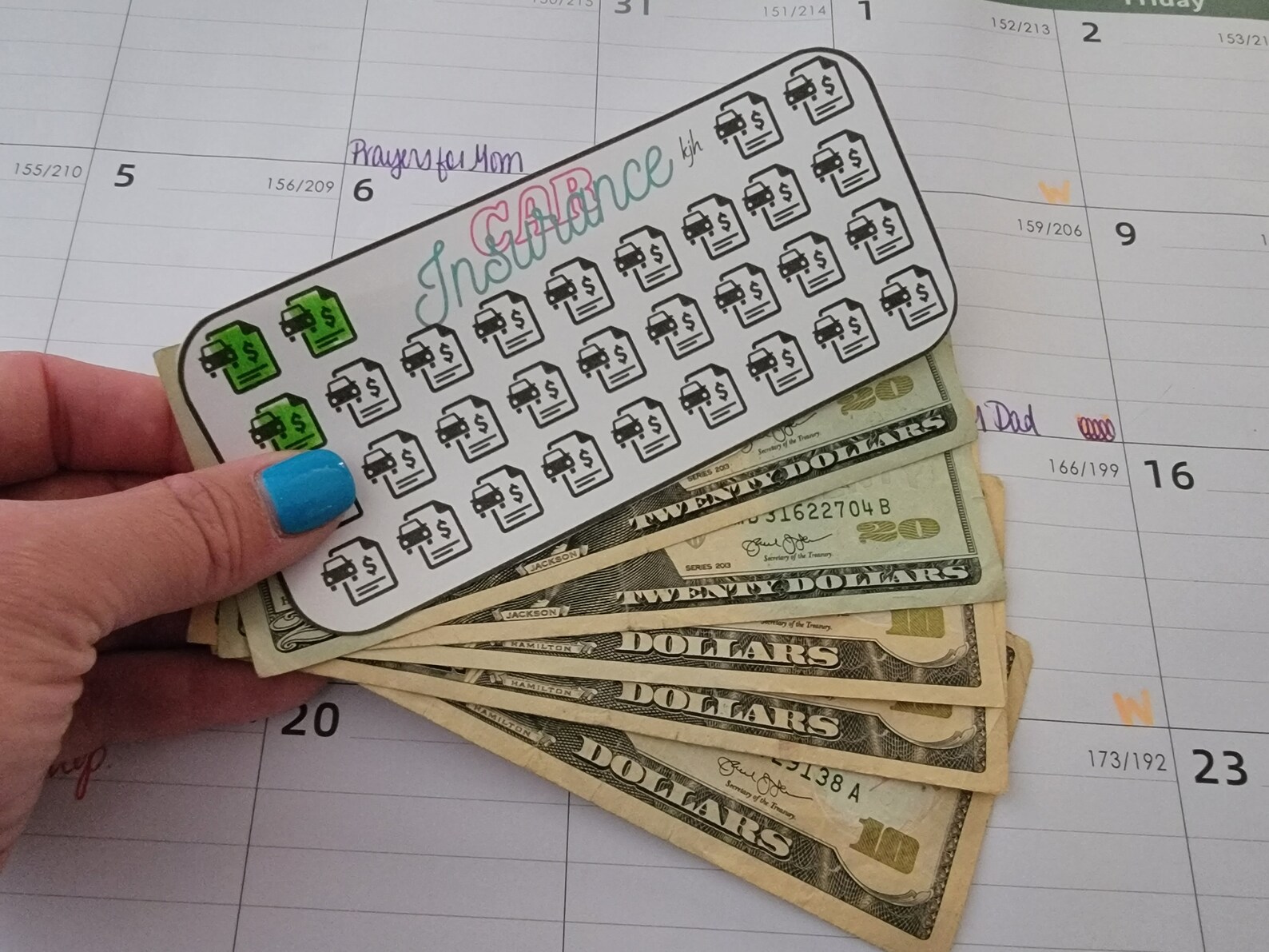 Car Insurance Budget Envelope Insert Savings Challenge - Etsy