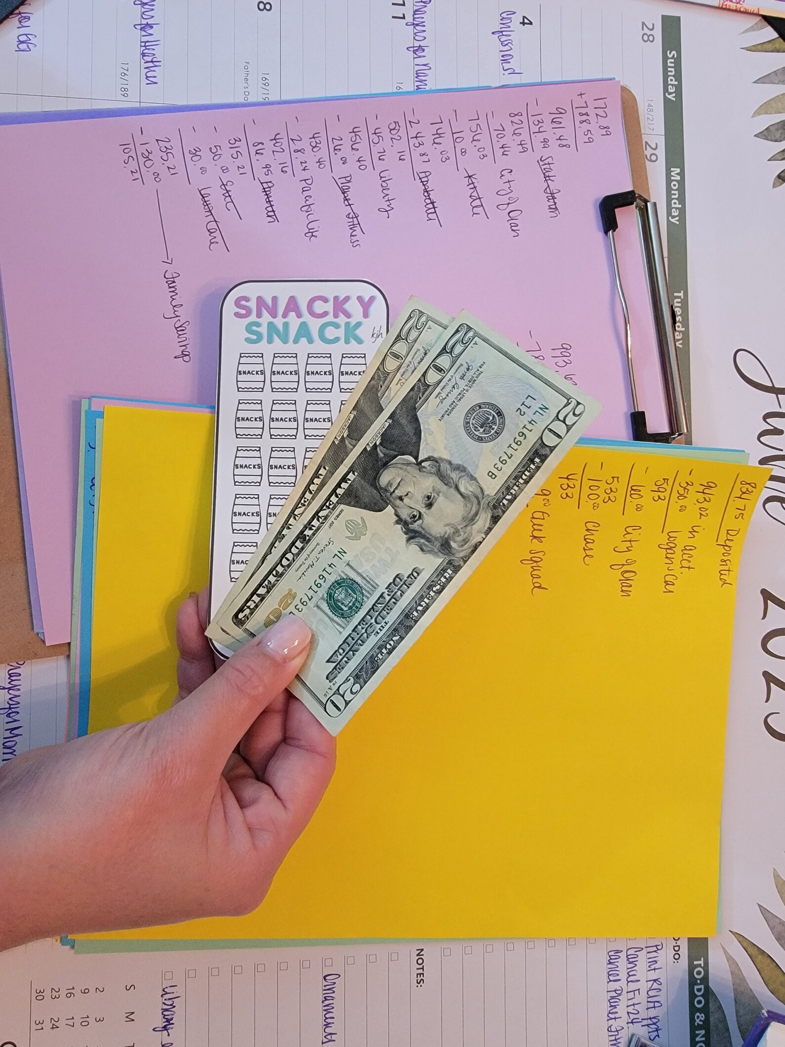 Snack/grocery Budget Envelope Inserts Savings Challenge - Etsy