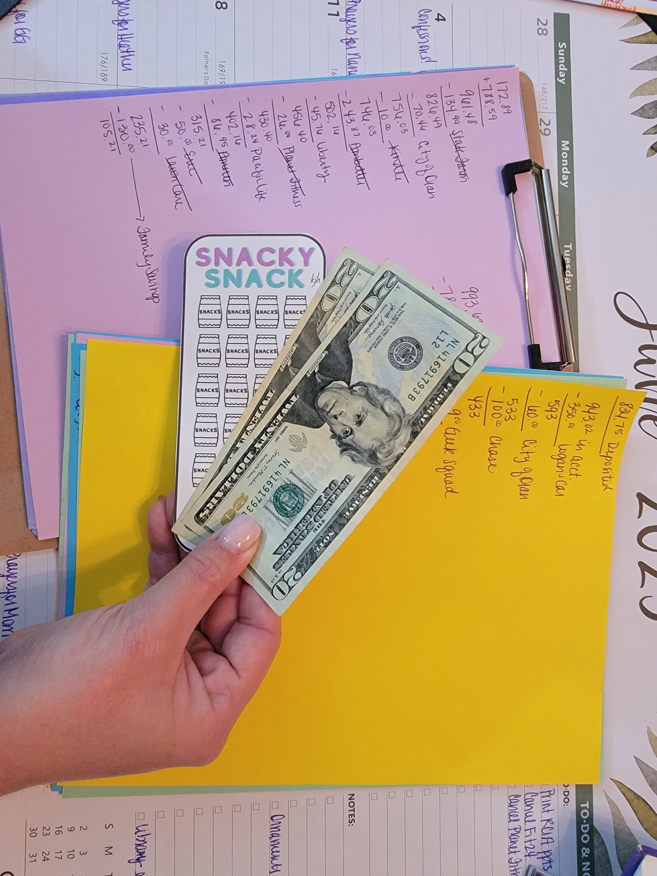 Snack/grocery Budget Envelope Inserts Savings Challenge - Etsy