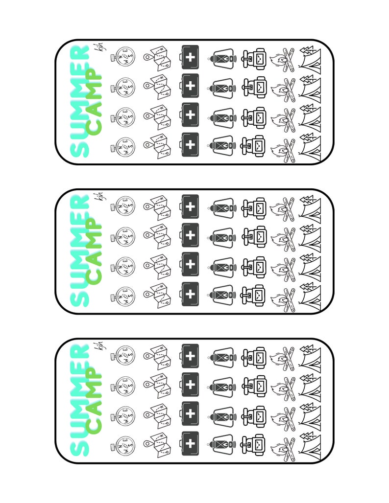 Summer Camp Budget Envelope Insert Savings Challenge - Etsy