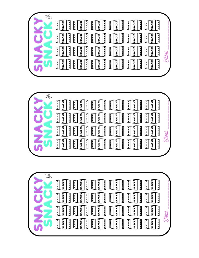 Snack/grocery Budget Envelope Inserts Savings Challenge - Etsy