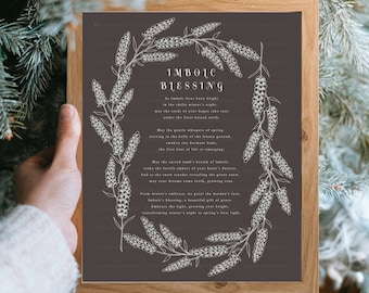 Winter Solstice Art, Winter Solstice Blessings Poem Decor, Yule ...
