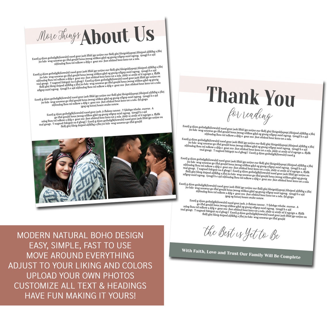 Adoption Profile Book Editable Templates, All About Us Family Profile ...