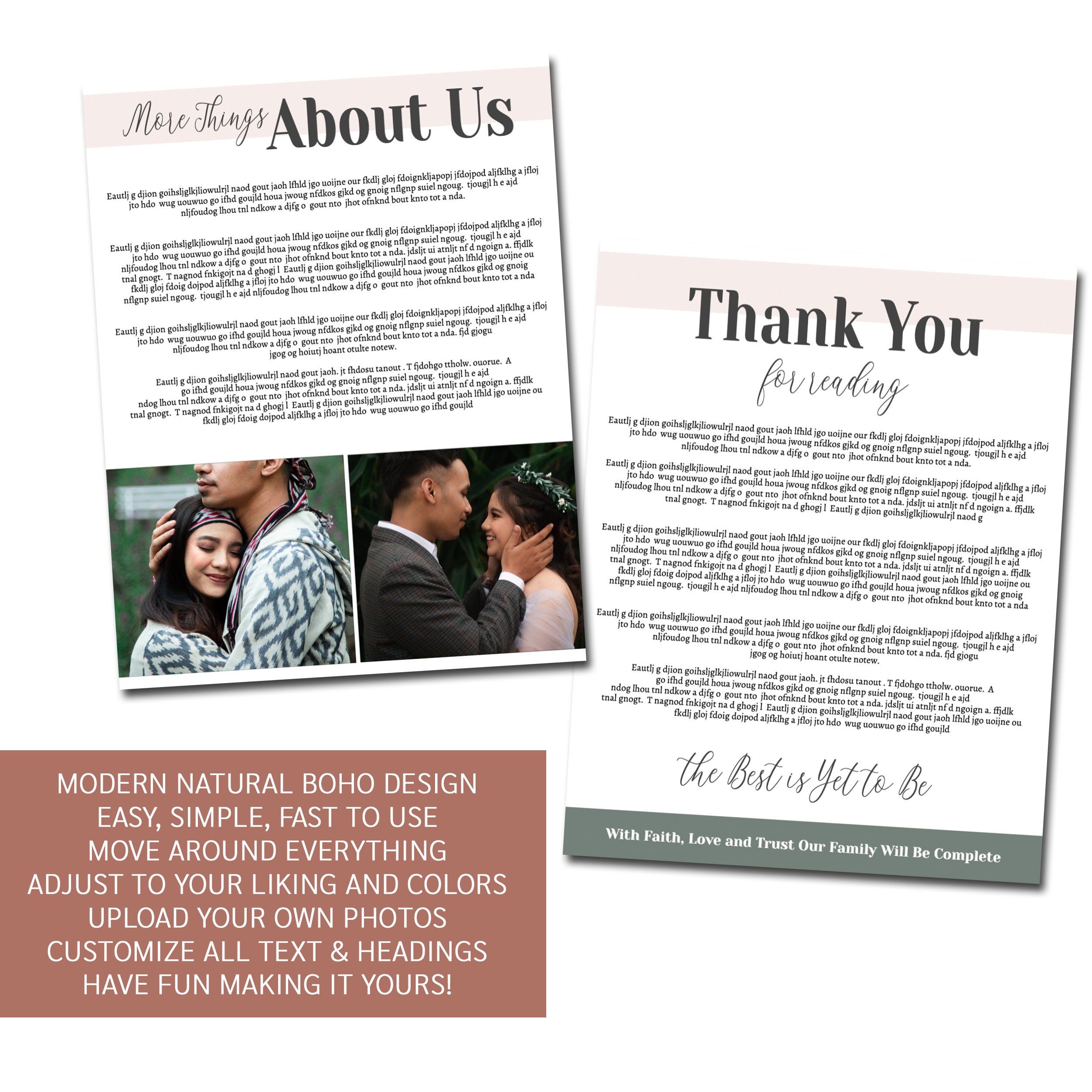 Adoption Profile Book Editable Templates, All About Us Family Profile ...